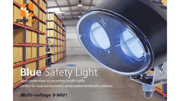 Blue Light Alerts People Near Forklift [New Product] | Material ...