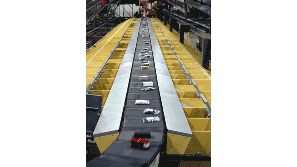 Self-Correcting Belt Tray Sorter [New Product] | Material Handling and Logistics