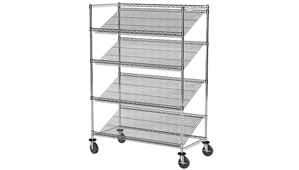 Mobile Slanted Wire Shelving Starter Kits [New Products] | Material ...