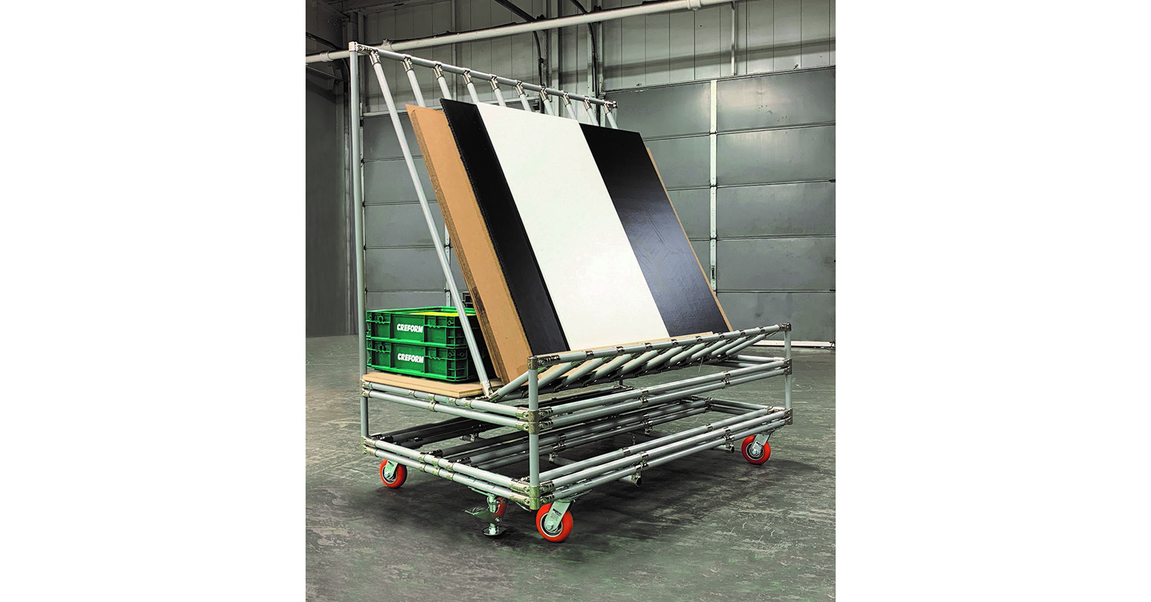 Batch Cart with Large-Angled Shelf | Material Handling and Logistics