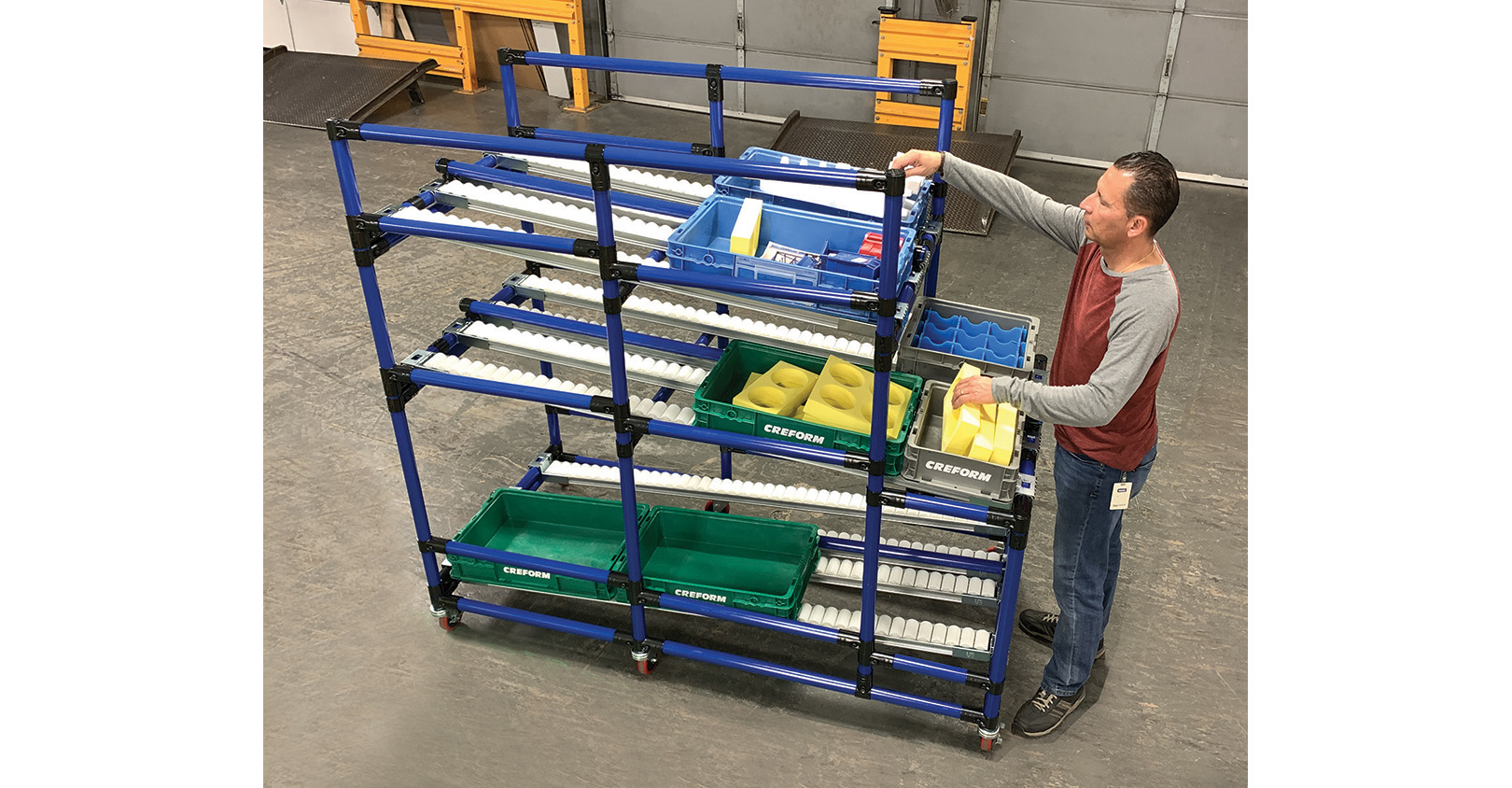 Mobile Heavy-Duty Flow Rack | Material Handling and Logistics