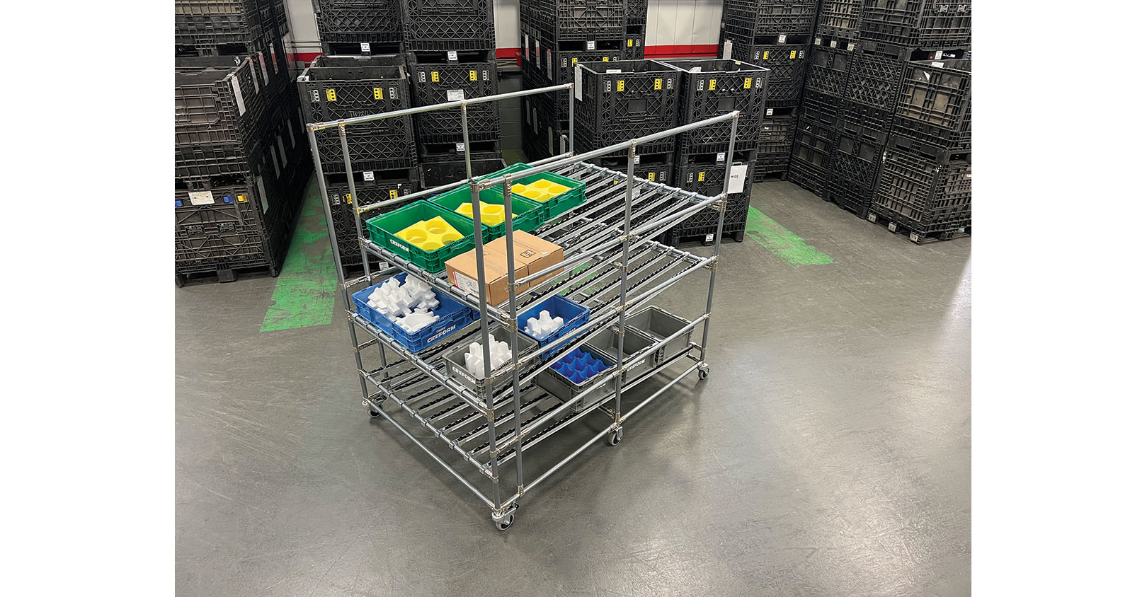 Wide Mobile Flow Rack | Material Handling and Logistics